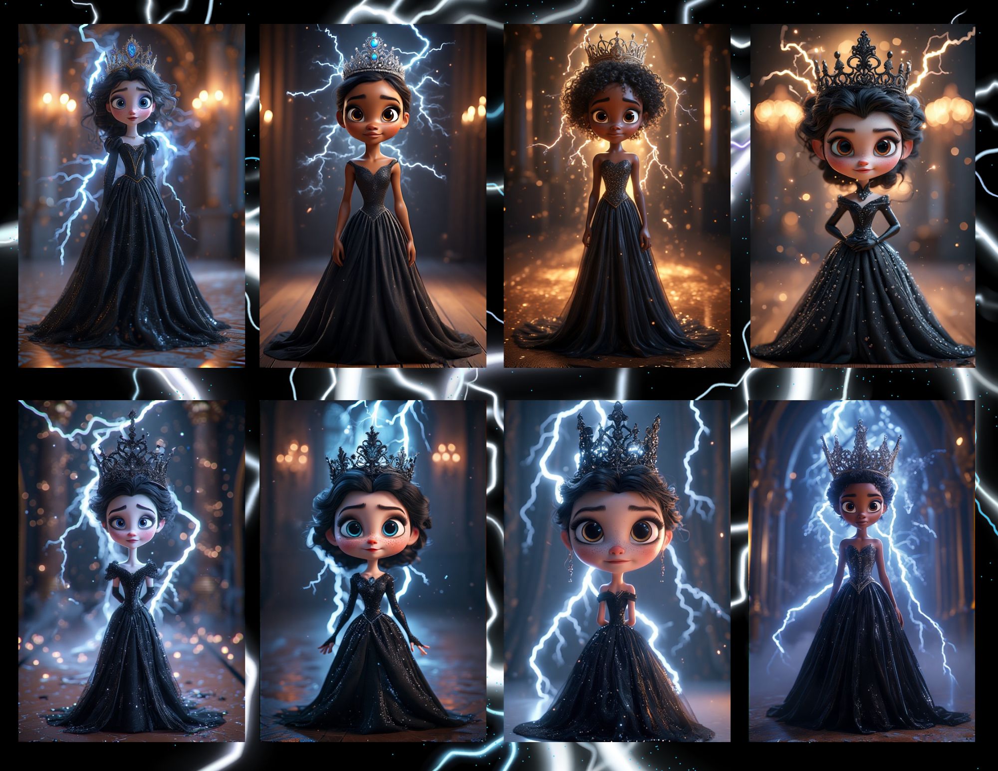 Lightning Princess – Printable Digital Art – Hoffman Stationary